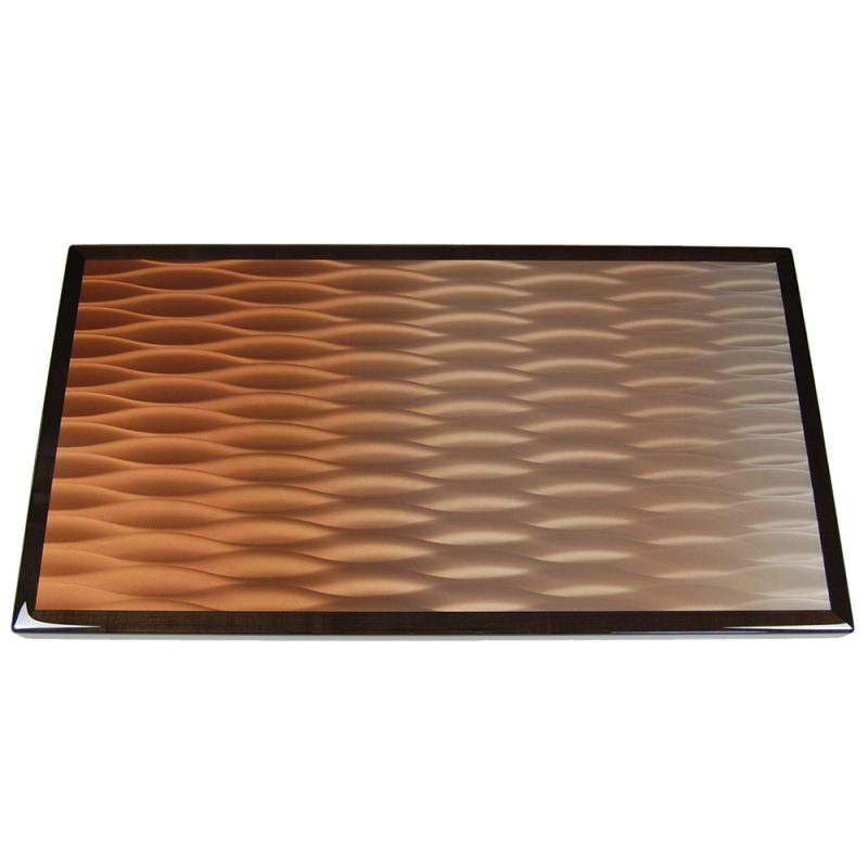 Kelp Gradient Earth Moz Metal Inlay with Stained Maple Wood Edge ...
