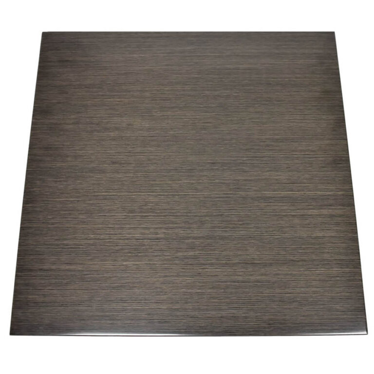 Brookline Gray Oak Veneer Self Edge - Table Designs