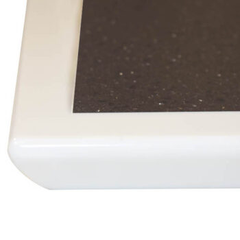 Staron Adamantine with Staron Bright White Edge Solid Surface Table Top ...