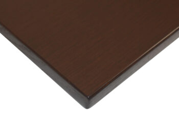 Wilsonart “Caffelle” Laminate Overlay with Oak Wood Edge Stained To ...