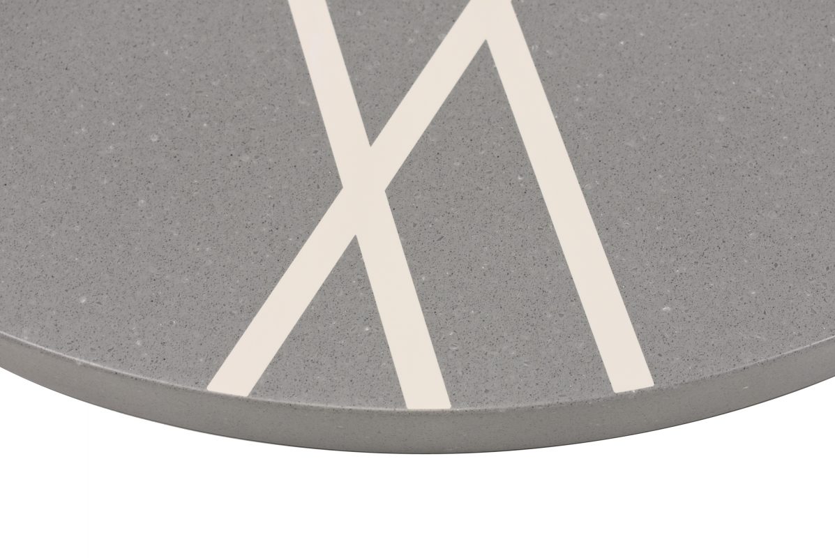 Staron Aspen Concrete Solid Surface Table Top with Epoxy Accent Inlay ...