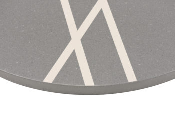 Staron Aspen Concrete Solid Surface Table Top with Epoxy Accent Inlay ...