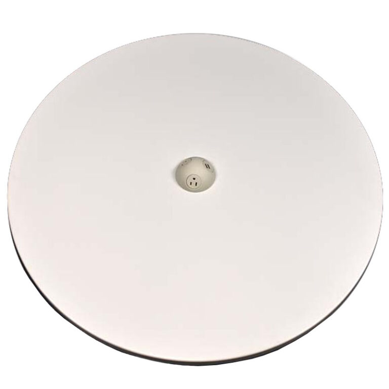 Corian Designer White with Hemisphere Outlet Solid Surface Table Top ...