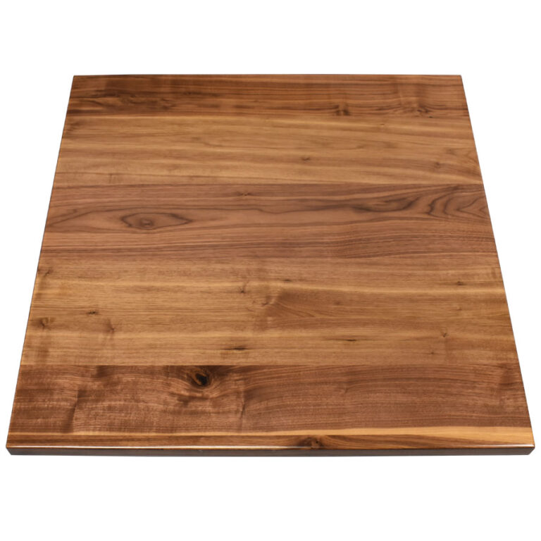 Rustic Walnut Veneer Self-Edge - Table Designs