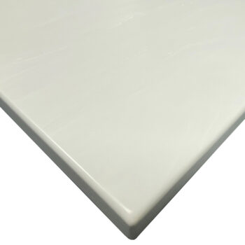 Corian “Cirrus White” Solid Surface Table Top - Table Designs
