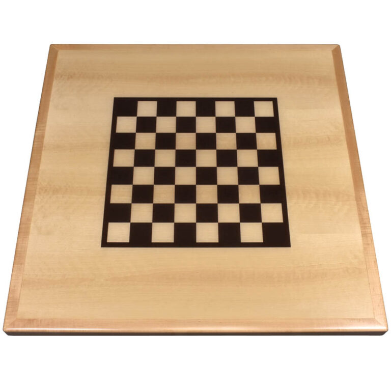 Checker Board Digitally Printed on Maple Veneer with Maple Wood Edge ...
