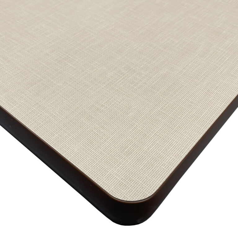Wilsonart “Faux Linen” with Brown T-Mold Edge - Table Designs