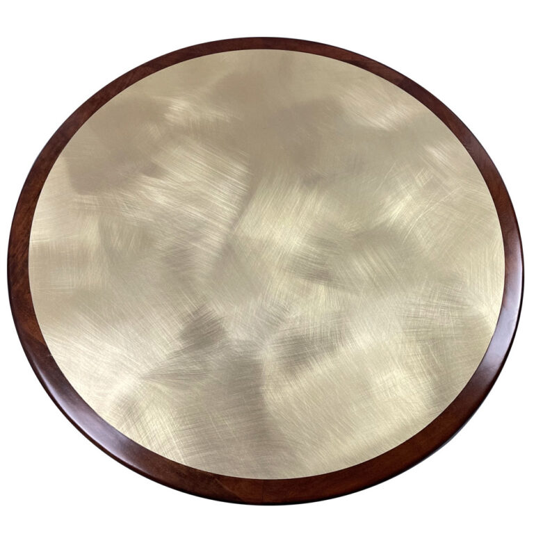 Moz Antique Gold in Cloud Pattern with Stained Cherry Wood Edge - Table ...