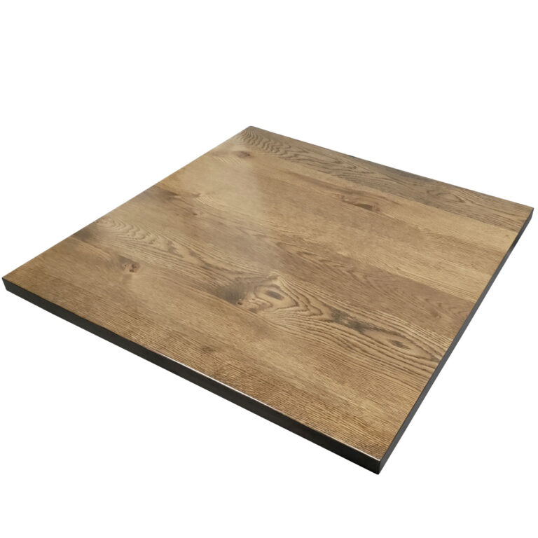 Rustic White Oak Veneer Self-Edge - Table Designs