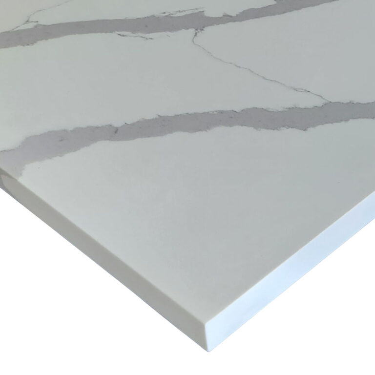 2CM Calacatta Sierra Quartz with Eased Edges & Corners - Table Designs