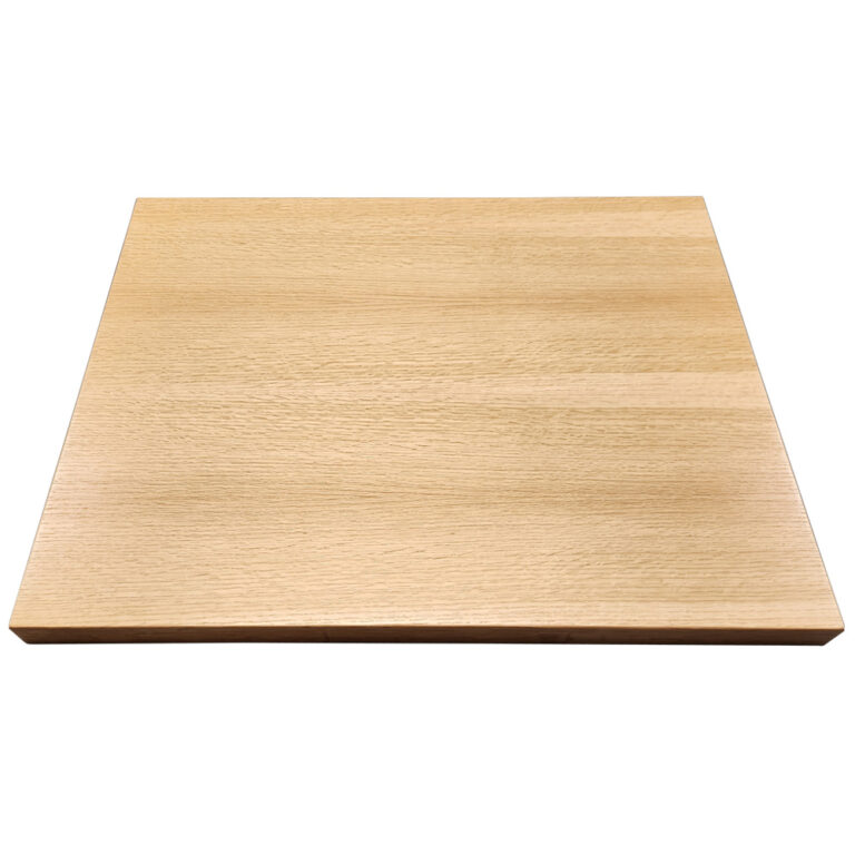 Qtrd White Oak Veneer Overlay with 1-3/4” Wood Edges, Natural - Table ...