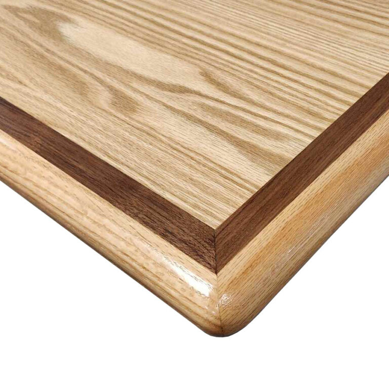 Red Oak Inlay with 1” Wide Walnut Accent - Wide Red Oak Wood Edge ...