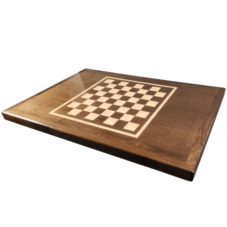 Maple Veneer with Custom Stain and Printed Checker Board - Table Designs