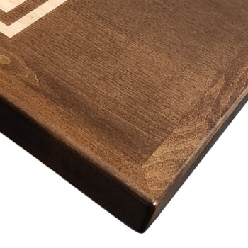 Maple Veneer with Custom Stain and Printed Checker Board - Table Designs