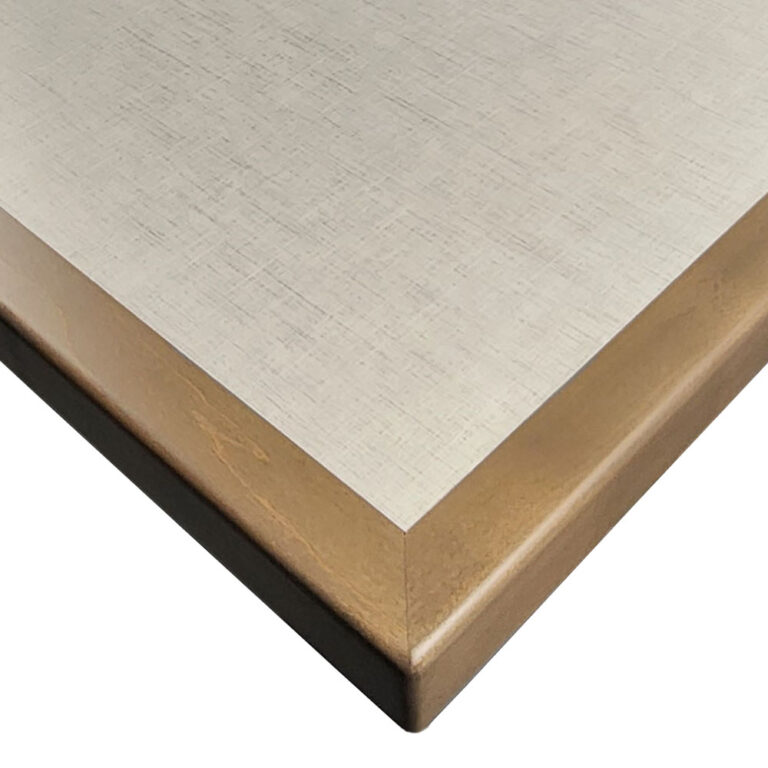 Wilsonart 5033-38 "Handspun Pearl" Laminate Inlay with 1-1/4" Wide Wood ...