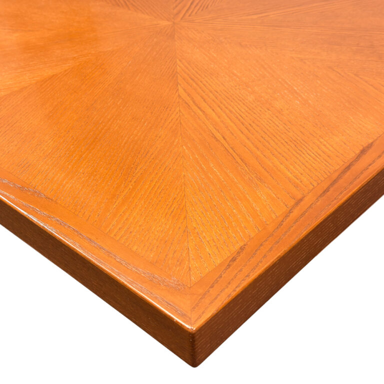 Qtrd Ash Veneer In Sunburst Pattern with Custom Stain - Slight Eased ...